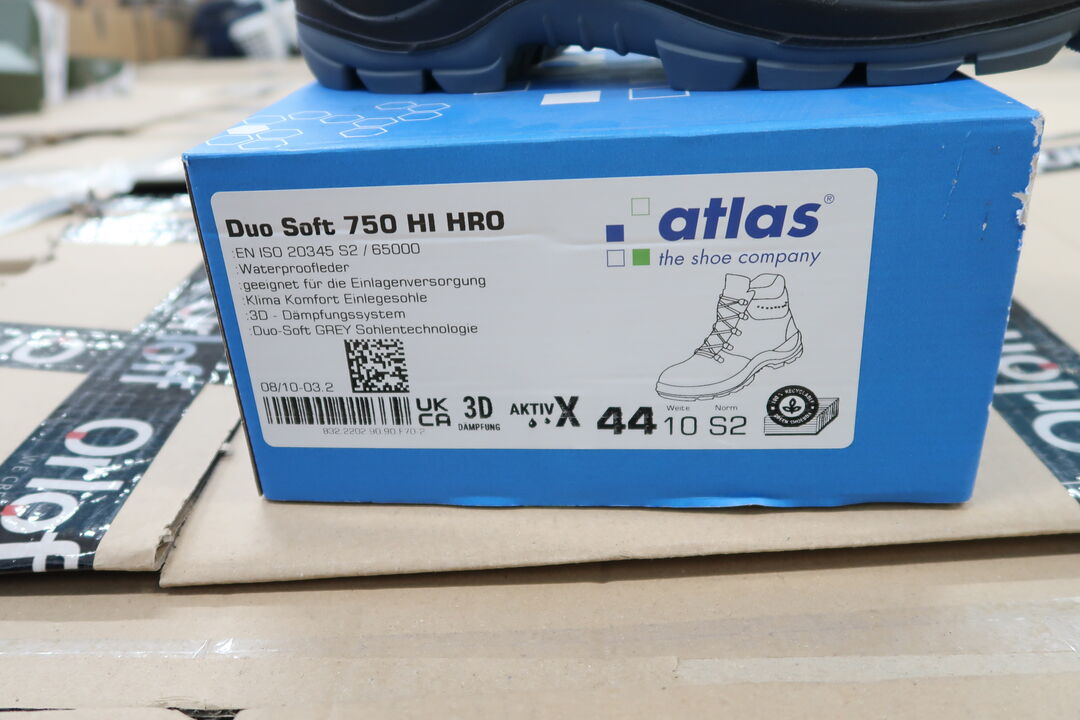 A8074 L229 - Sikkerhedssko Str. 44 ATLAS Model: Duo Soft 765 HI HRO